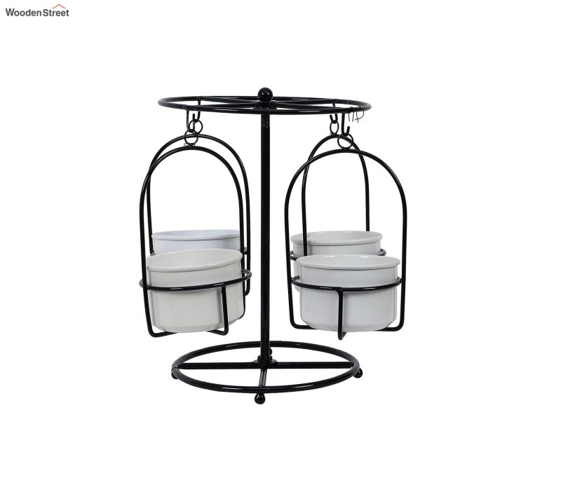 Buy Detachable Revolving Merry Go Round Black And White Planter Stand ... Buy Detachable Revolving Merry Go Round Black And White Planter Stand ...