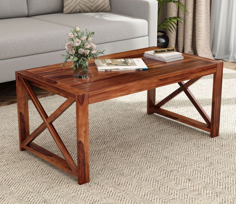 Buy Webster Sheesham Wood Coffee Table Honey Finish at 24 OFF Online Wooden Street