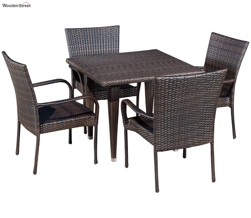 Buy Dark Brown 4 Seater Outdoor Furniture Set at 35% OFF Online ... Buy Dark Brown 4 Seater Outdoor Furniture Set at 35% OFF Online ...