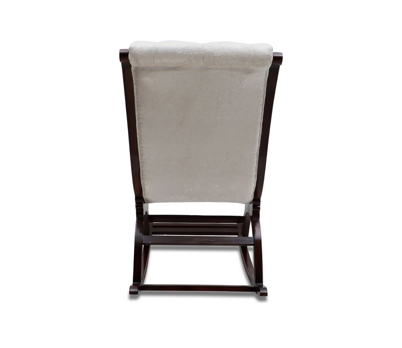 Buy Touffy Fabric Upholstered Rocking Chair Brown Silver At 44 Off