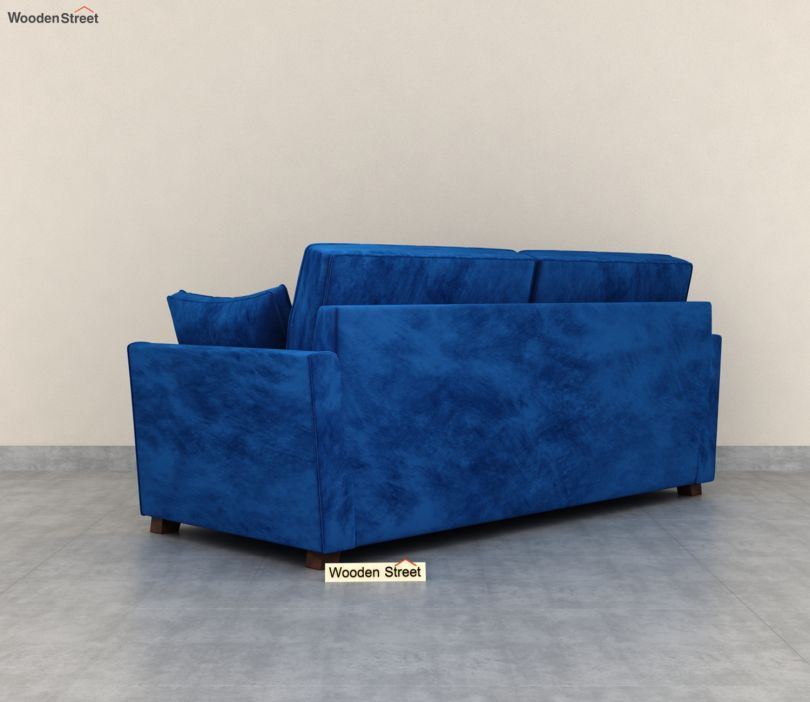 Buy Archerd 3 Seater Sofa Velvet Indigo Blue At 33 Off Online Wooden Street