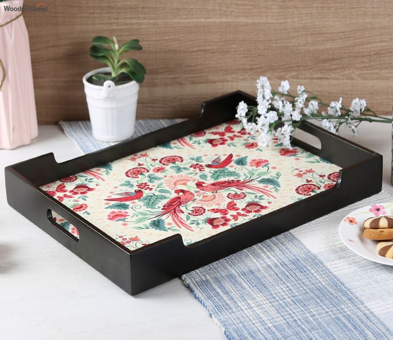 Buy Palampore MDF Large Serving Tray at 35% OFF Online | Wooden Street Buy Palampore MDF Large Serving Tray at 35% OFF Online | Wooden Street