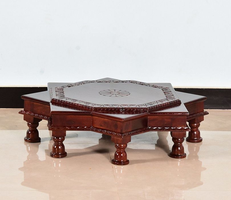 Buy Brown Sheesham Wood Designer Chowki at 29% OFF Online | Wooden Street Buy Brown Sheesham Wood Designer Chowki at 29% OFF Online | Wooden Street