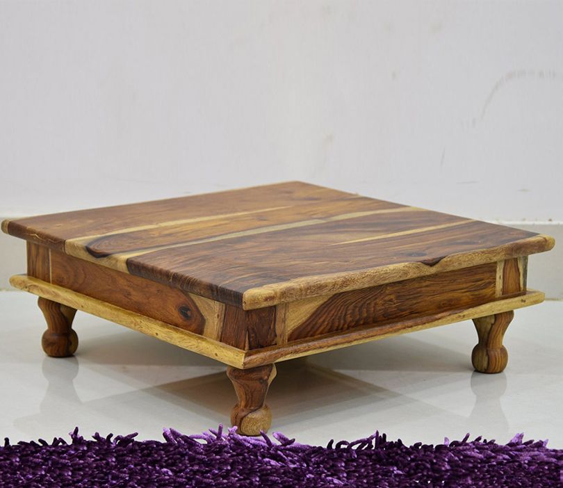 Buy Light Brown Sheesham Wood Chowki at 21% OFF Online | Wooden Street Buy Light Brown Sheesham Wood Chowki at 21% OFF Online | Wooden Street